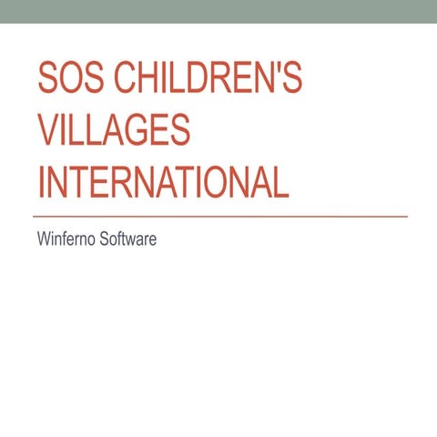Sos children's villages international | PPT