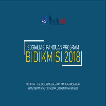 Petunjuk Teknis Pengelolaan Bidikmisi | PDF