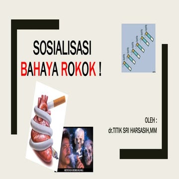 SOSIALISASI bahaya rokok bagi usia REMAJA | PPTX
