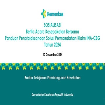 SOSIALISASI IMPLEMENTASI JKN DRIVE kesehatan | PDF