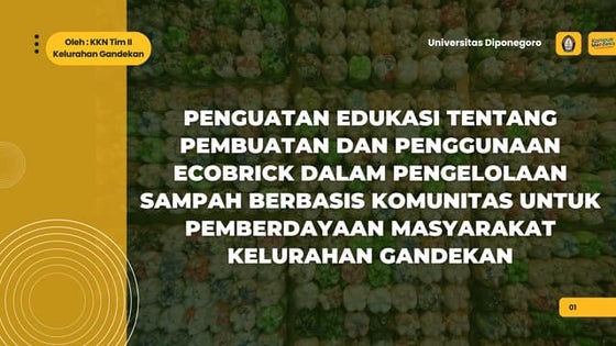 power point ecobrick solusi limbah plastik | PPT