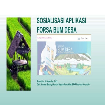 Sosialisasi Forsa BUM Desa Sarana Penyusunan Laporan Keuangan BUMDesa.pptx