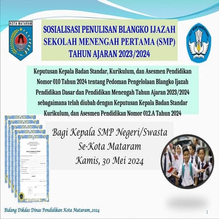 Materi Pelatihan SOSIALISASI IJAZAH SMP_ 2024 Untuk Sekolah Negeri ...
