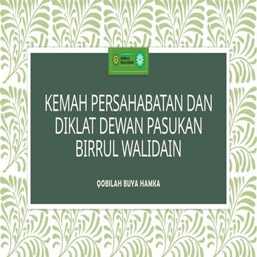 SOSIALISASI KEMAH.pptx tadi malam bubuk. | PPTX