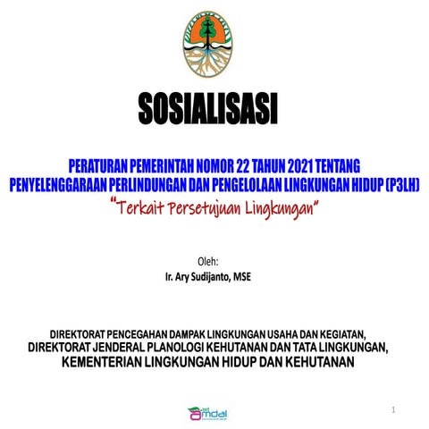 Sosialisasi muatan PP 22 tahun 2021 (terkait pl) | PDF