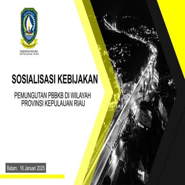 sosialisasi PBBKB 2025 yg dipresentasikan oleh bapenda | PPTX