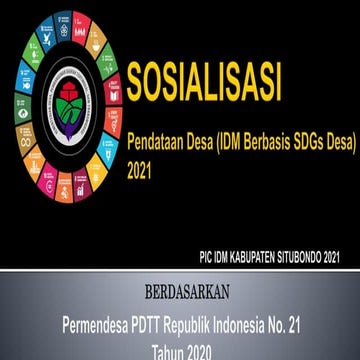 Sosialisasi Pendataan Desa (IDM berbasis SDGs Desa) 2021.pptx