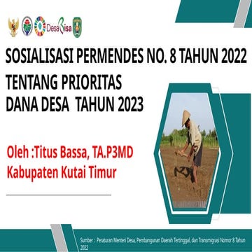 Sosialisasi Permendes PDTT No 8 Tahun 2022 - (Pak Direktur) (1).pptx