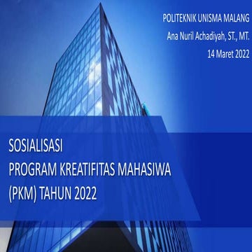 Materi PKM atau Program Kreativitas Mahasiswa | PPTX
