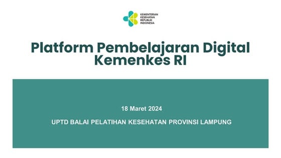 alur plataran sehat untuk peserta di lms kemkes | PPT