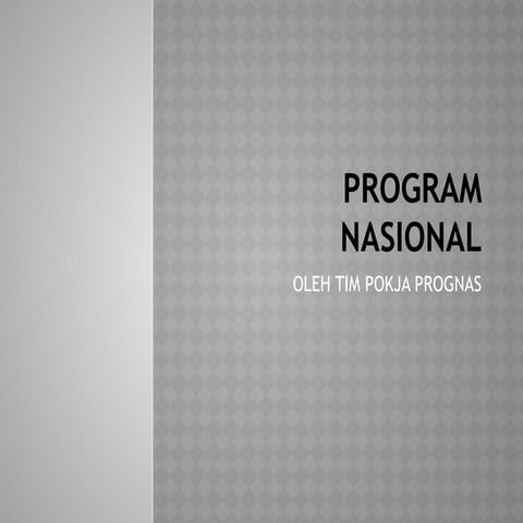 sosialisasi prognas Program Nasional Rumah Sakit | PPT