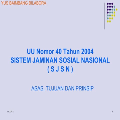 Sosialisasi sjsn | PPT