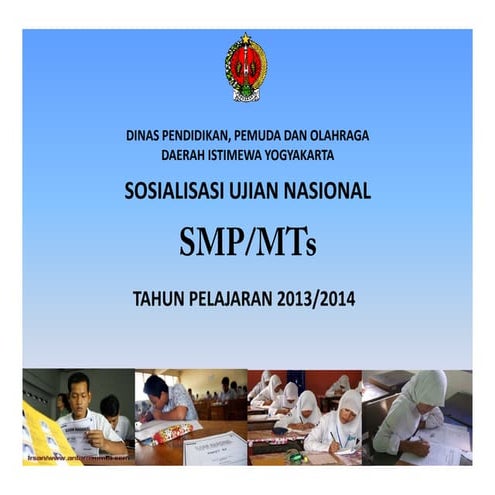Sosialisasi Ujian Nasional SMP Tahun 2014 | PDF