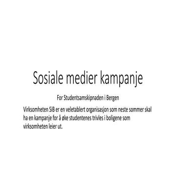 Sosial medie kampanje | PPTX