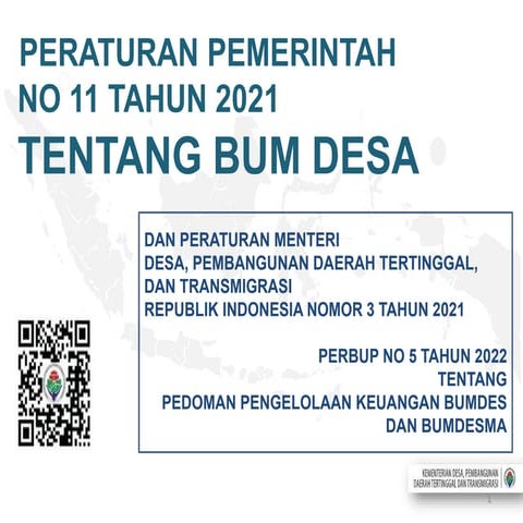 MATERI PELATIHAN BUMDES PP 11 DAN PERMENDES 3.pptx