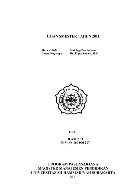 sosiologi pendidikan | PPTX