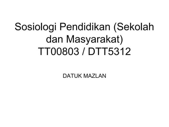 sosiologi sebagai ilmu yang berparadigma ganda | PPTX