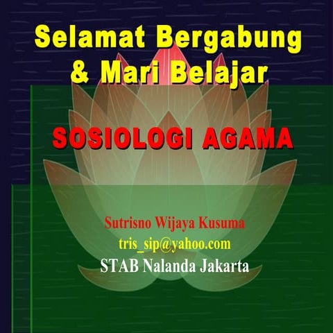 Sosiologi Agama | PPT