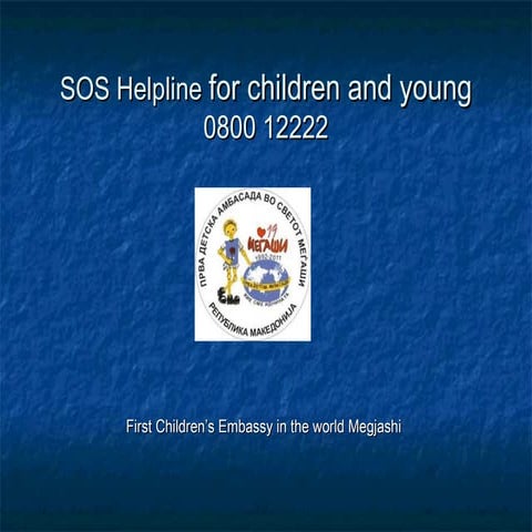 SOS Helpline for children and young 0800 12222 | PPT
