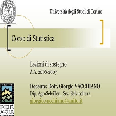 Esercitazioni di statistica 6/10 | PDF