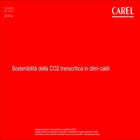 Sostenibilita della CO2 transcritica in climi caldi | PPTX