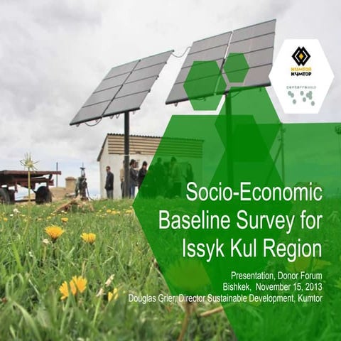 Sosyo economic baseline research y-kul | PPT