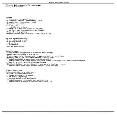 Soto Ayam | PDF