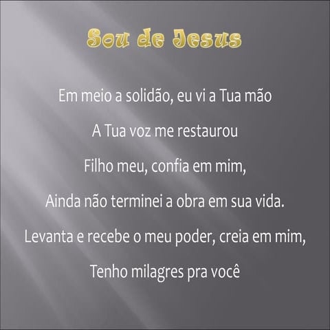 Sou de jesus | PPT