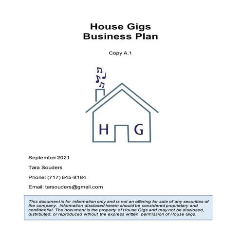 House Gigs Business Plan | PDF