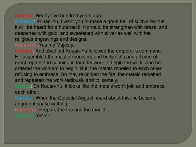 The soul of the great bell by lafcadio hearn the water | DOCX