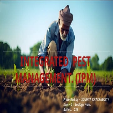 Integrated Pest Management (IPM)- Future to sustainable agriculture | PPT
