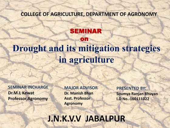 Rainfed agriculture lecture no1 | PPT