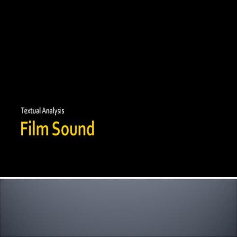 Sound in Film | PPT