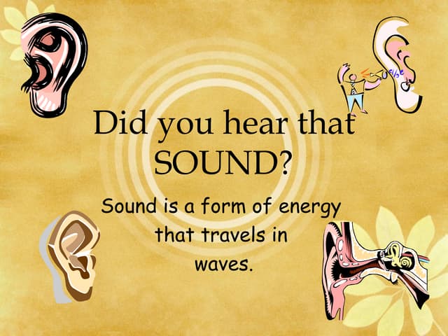 Sounds all around us ( Class 5 ) | PDF