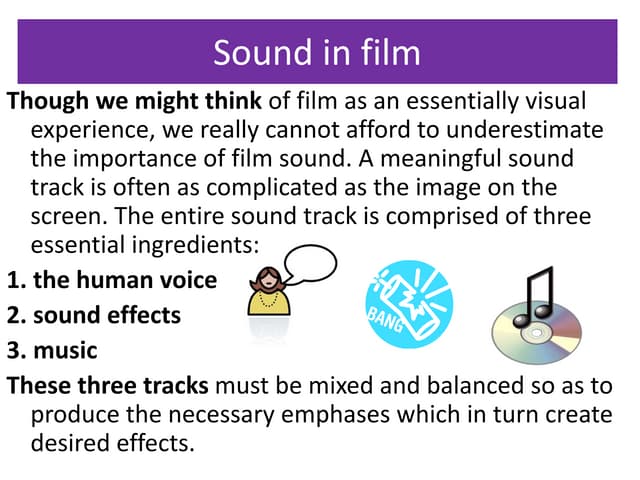 GCSE Film Studies - Sound | PPTX