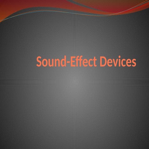 Sound devices | PPT