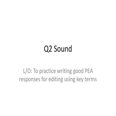 Sound question 2 | PPTX | Movies | Entertainment