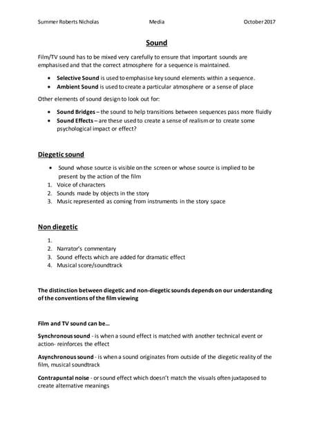 Film Sound Techniques | PPT