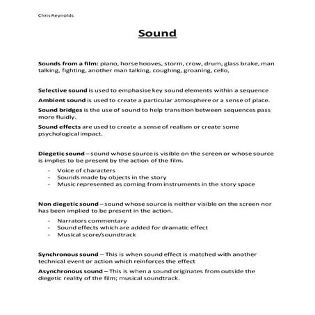 Sound 3 october | DOCX