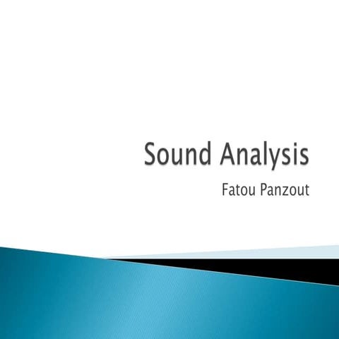 Sound analysis | PDF