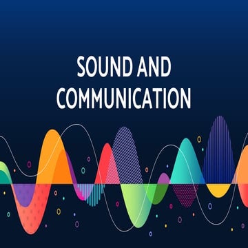 Sound and Communication NIOS Plus one | PPTX