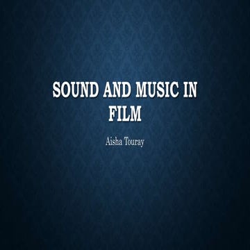 Sound and music in film | PPT