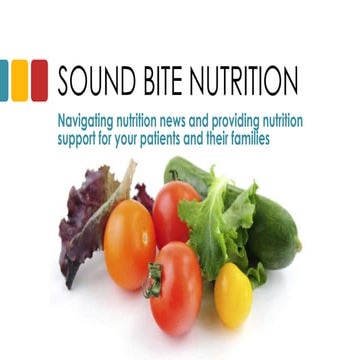 Sound Bite Nutrition --AAP 2013 | PPT