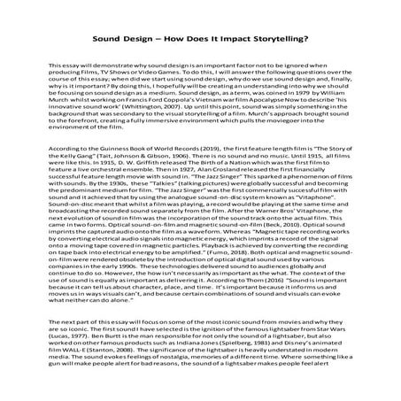 Sound design essay | PDF