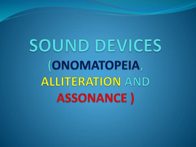Sound devices | PPT