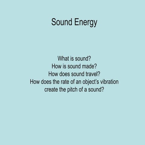 Sound energy short 2012 | PPT
