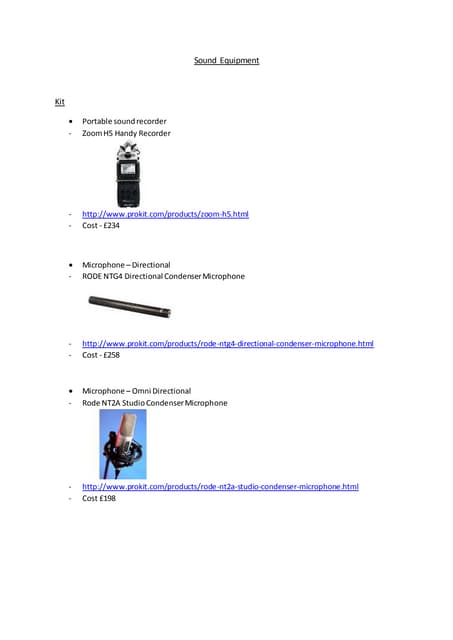 Presentation iain goodyear sound design (2) | PPT