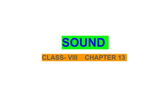 Sounds all around us ( Class 5 ) | PDF