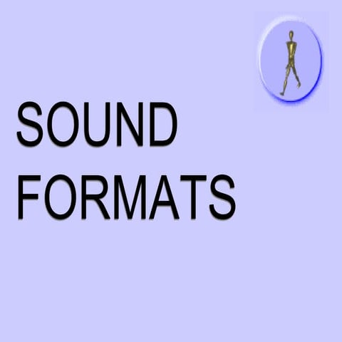 Sound Formats | PPTX | Digital Audio | Computer Software and Applications
