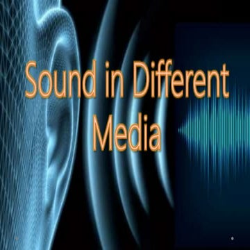 Sound in different media | PPTX
